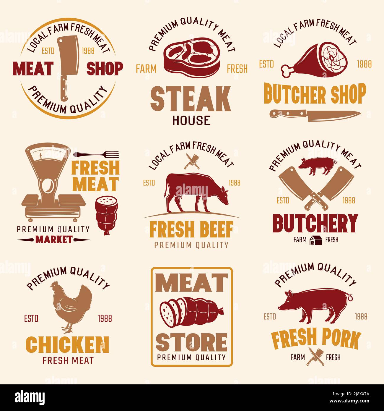 Premium quality meat poultry Stock Vector Images - Alamy