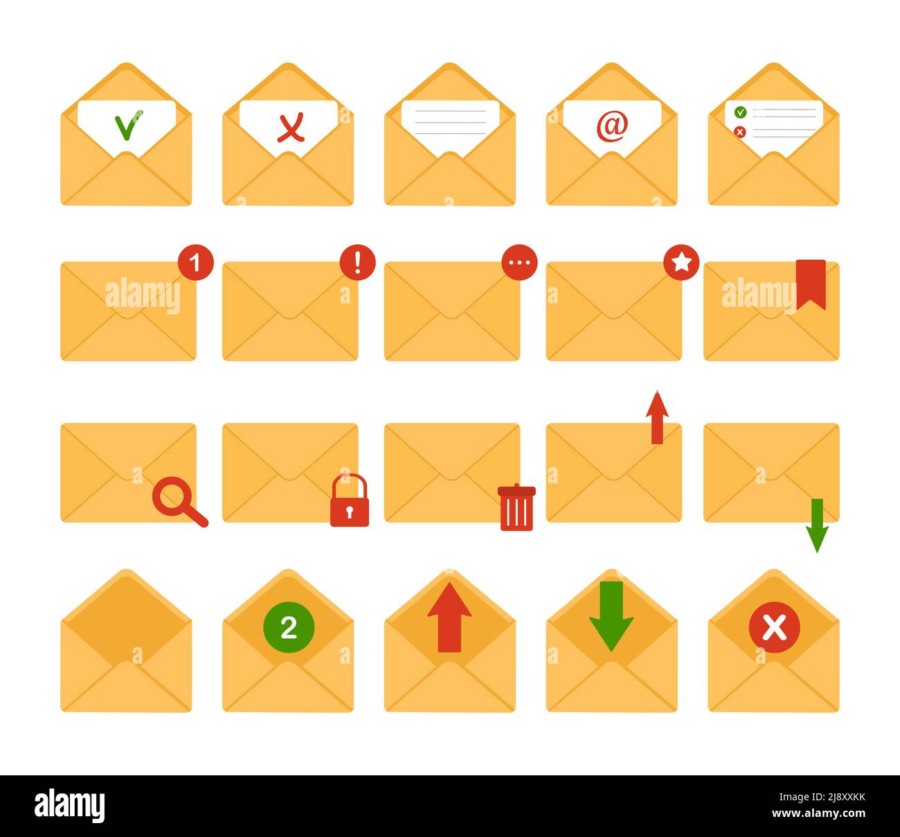 Mail envelope icon. Receiving SMS messages, notifications, invitations ...