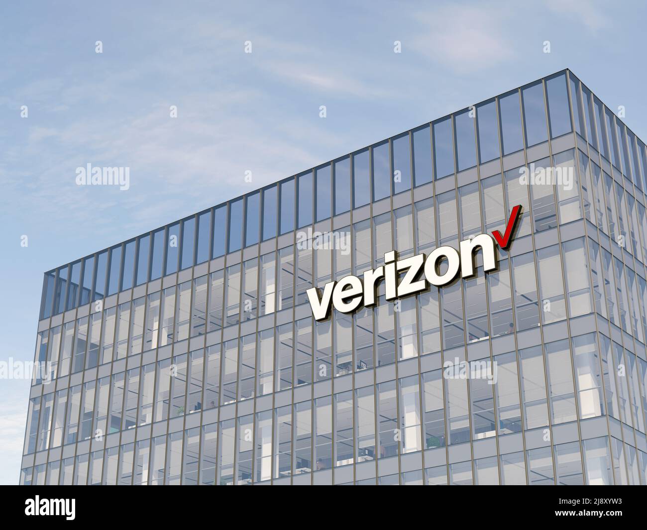 New York, NY, USA. May 2, 2022. Editorial Use Only, 3D CGI. Verizon ...