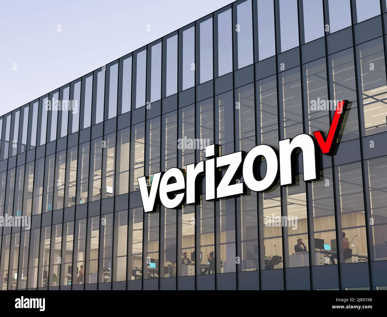 New York, NY, USA. May 2, 2022. Editorial Use Only, 3D CGI. Verizon ...