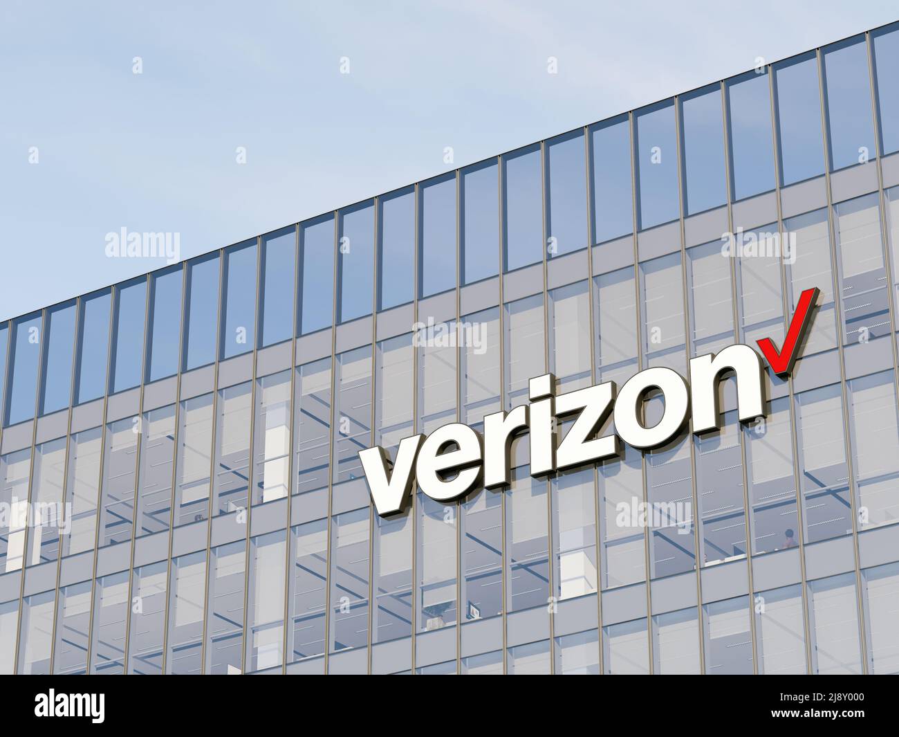 New York, NY, USA. May 2, 2022. Editorial Use Only, 3D CGI. Verizon ...