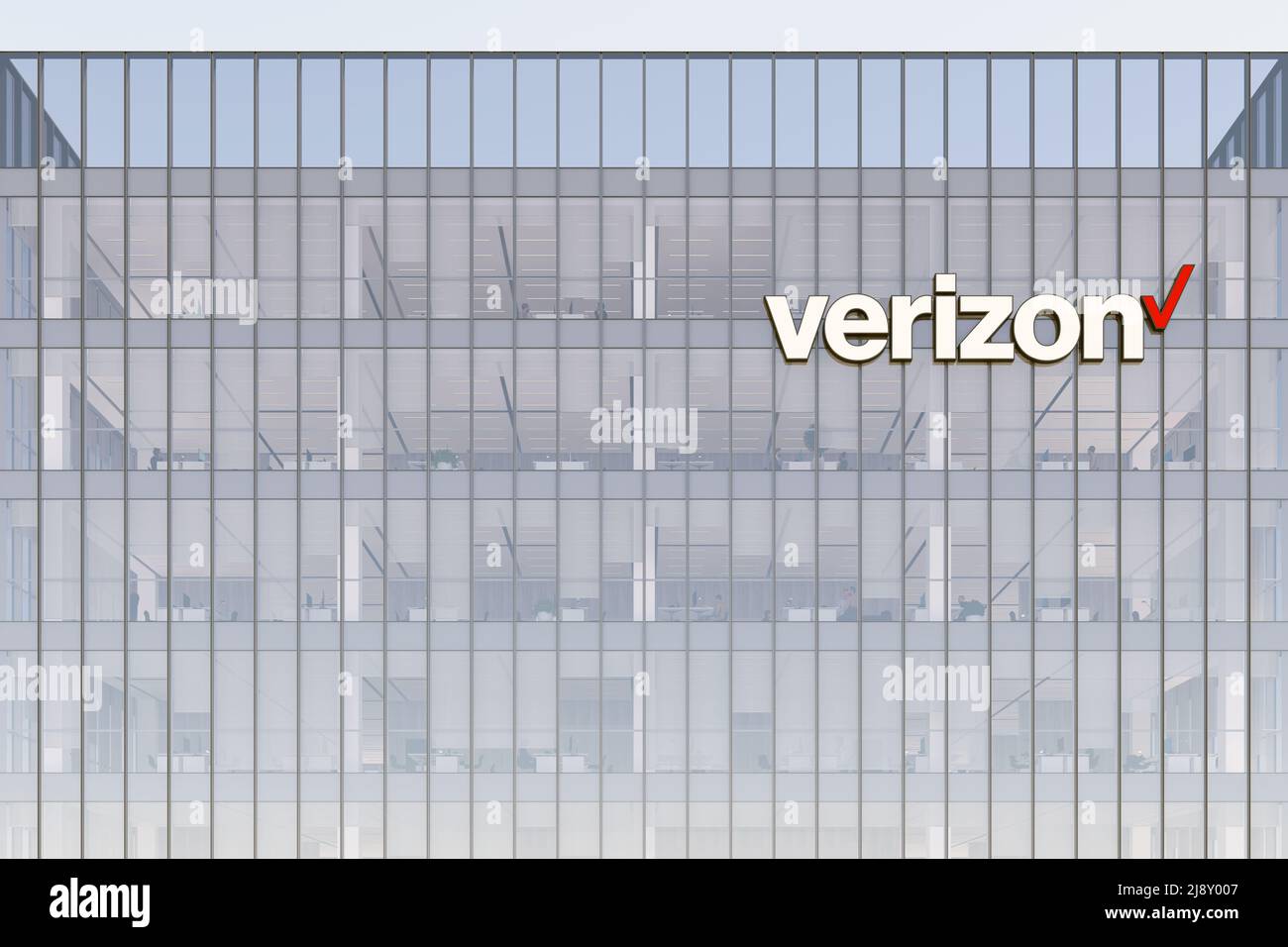 New York, NY, USA. May 2, 2022. Editorial Use Only, 3D CGI. Verizon ...