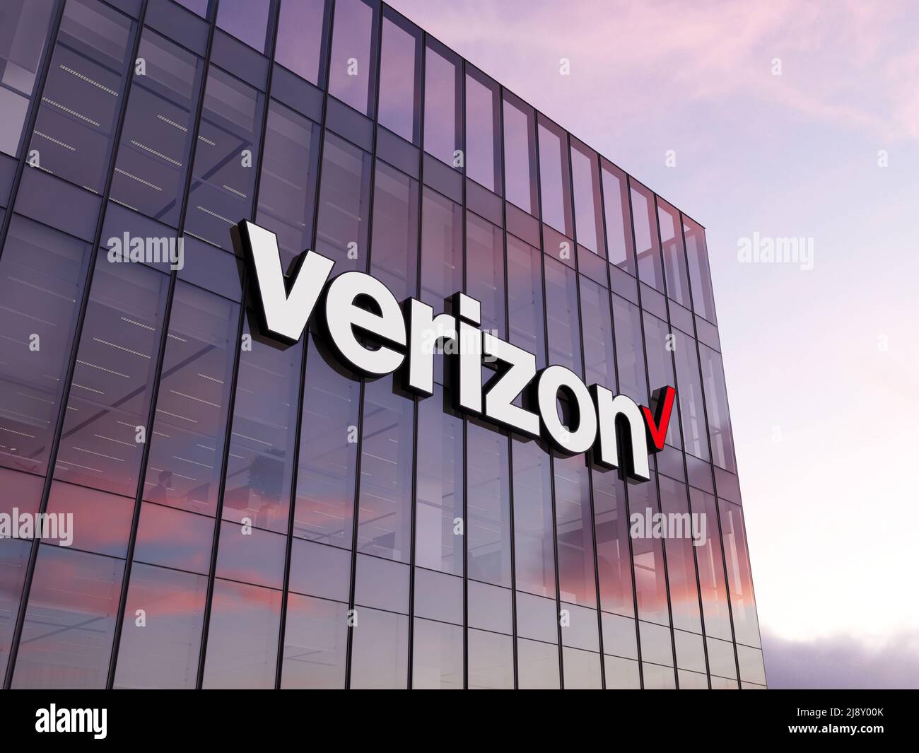 New York, NY, USA. May 2, 2022. Editorial Use Only, 3D CGI. Verizon ...