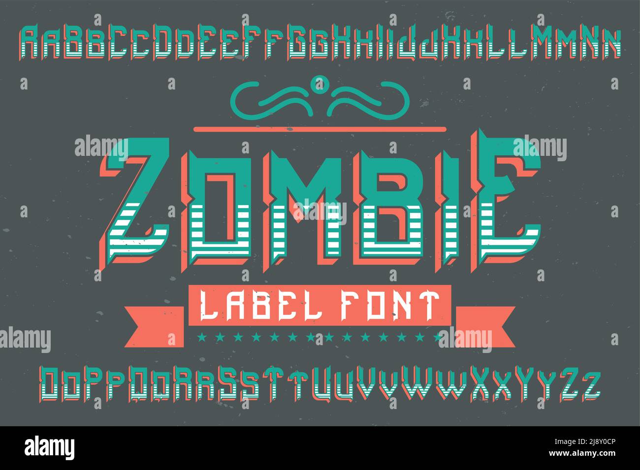 Original label typeface named '"Zombie". Good to use in any label ...