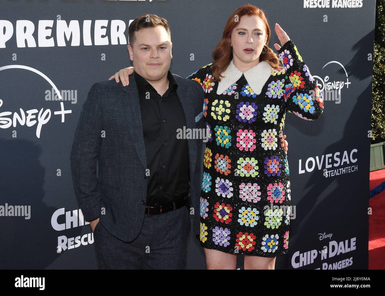 (L-R) Dan Gregor and Rachel Bloom at the CHIP ‘N DALE: RESCUE RANGERS ...