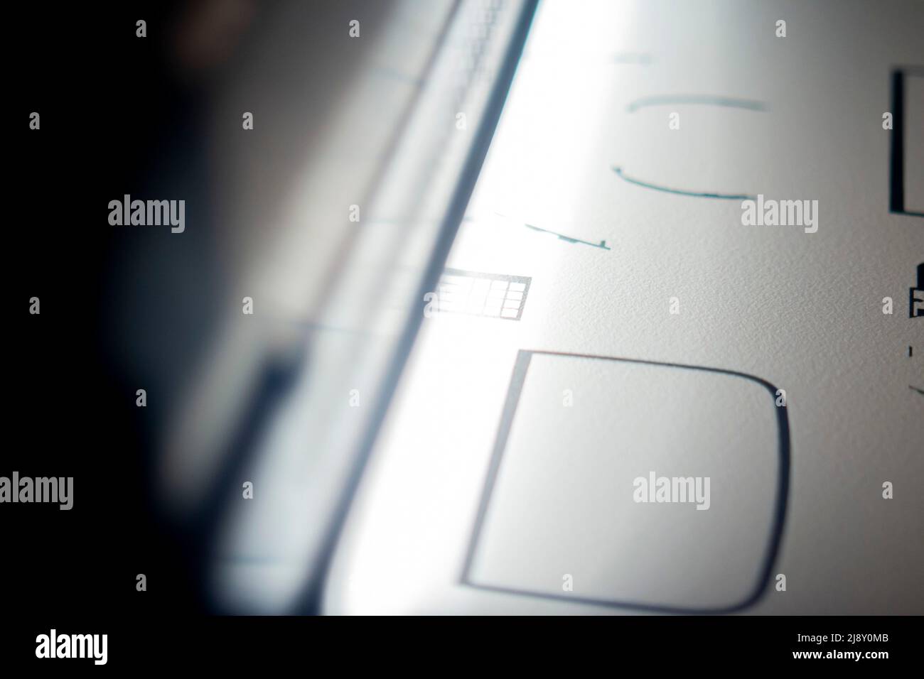 Industrial powder 3D printer printing process close-up. Multi Jet ...