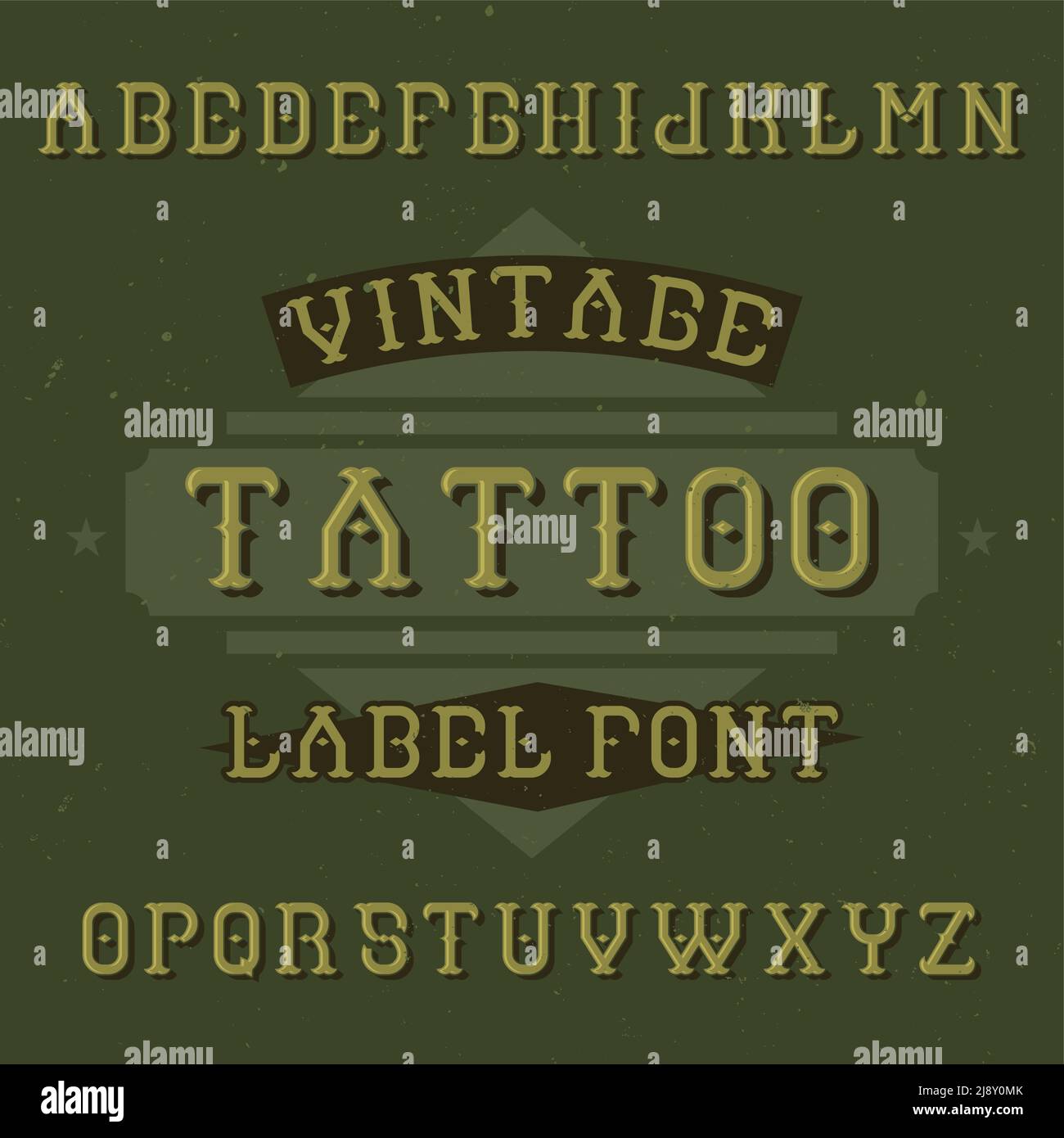 Original label typeface named '"Tattoo". Good to use in any label ...