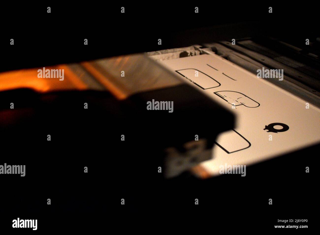 Industrial powder 3D printer printing process close-up. Multi Jet ...