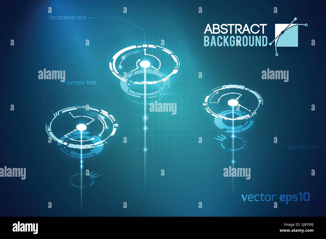 Scientific abstract technologic template with futuristic virtual ...