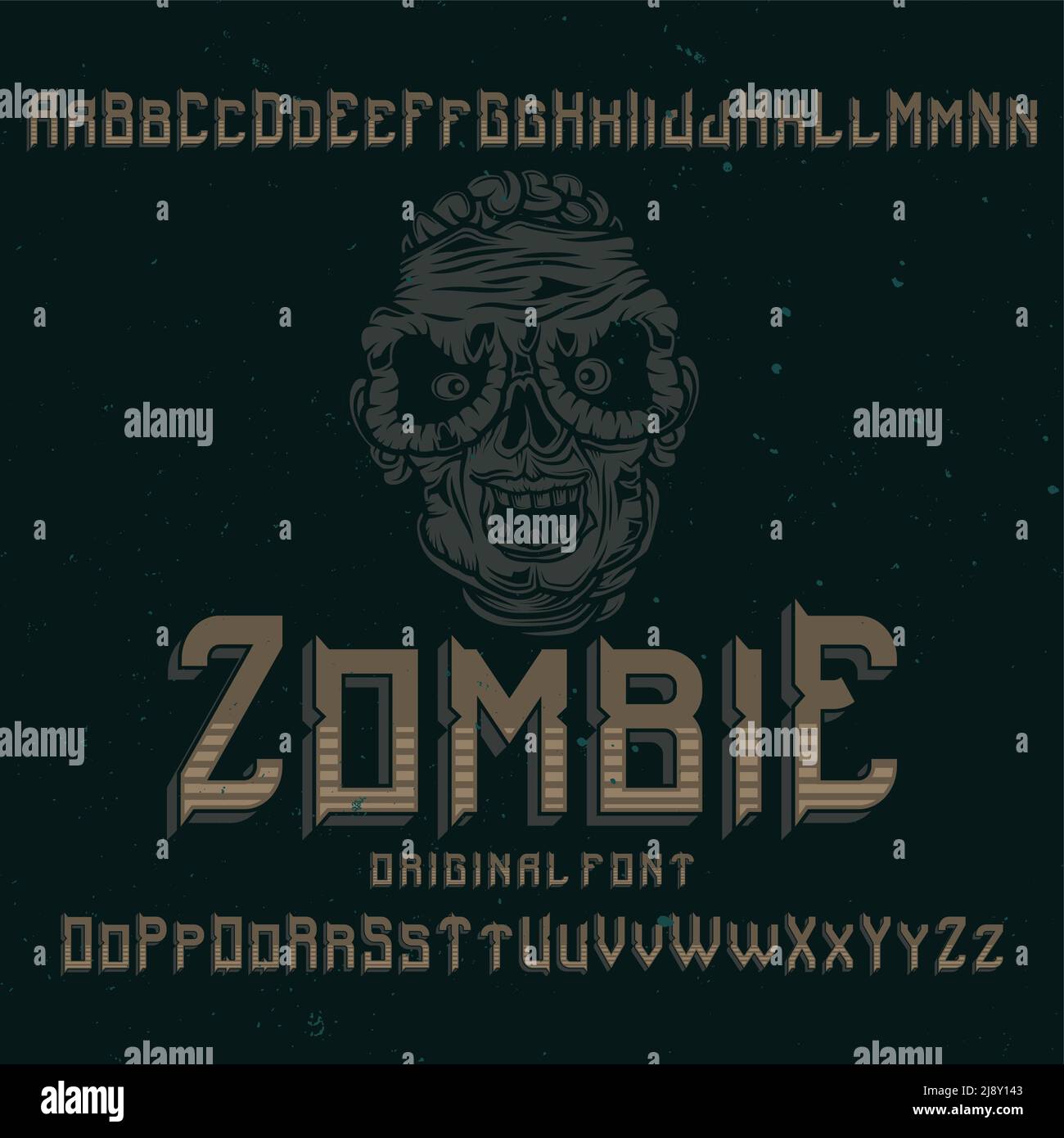 Original label typeface named '"Zombie". Good to use in any label ...