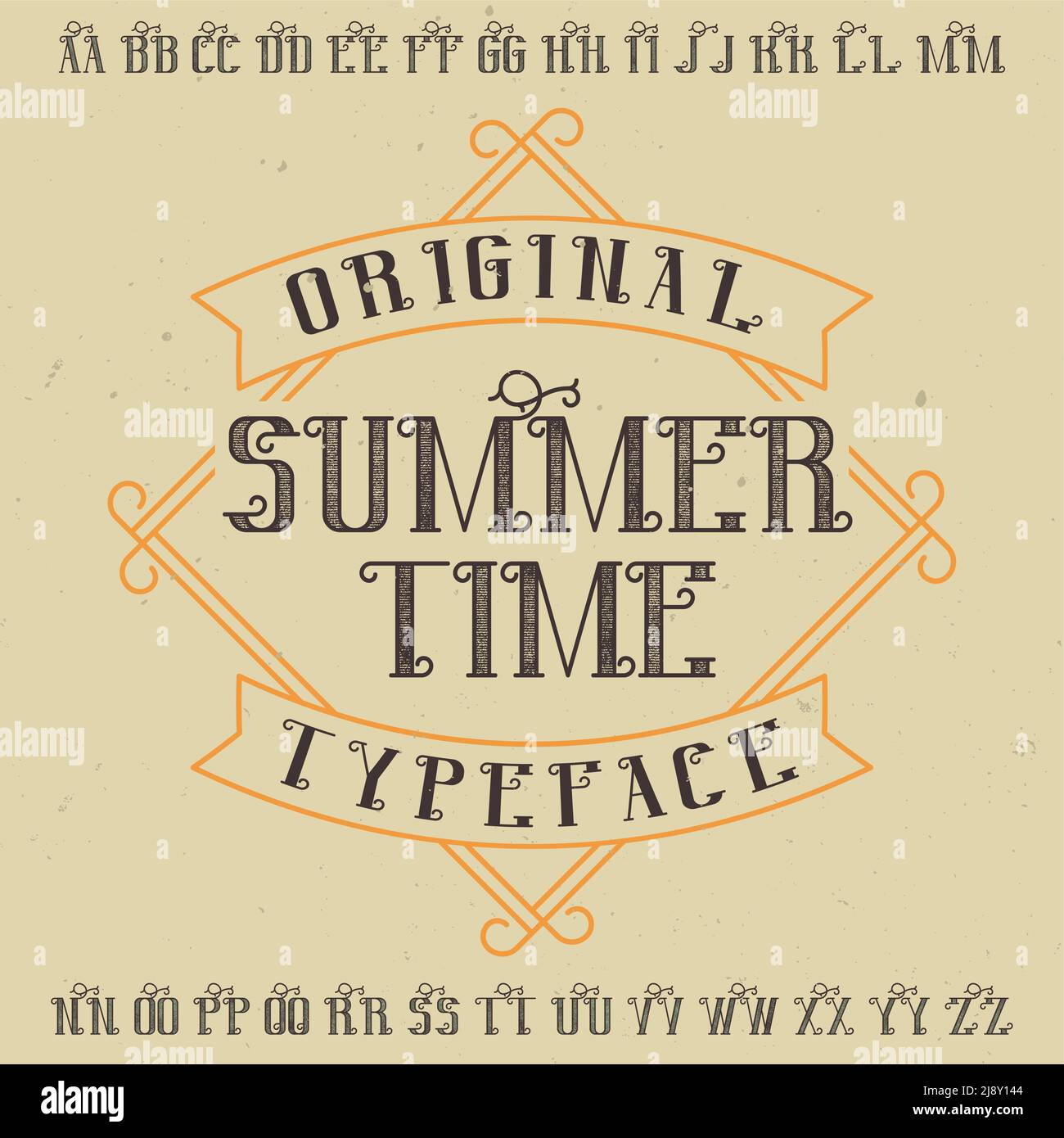 Original label typeface named '"Summer Time". Good to use in any label ...