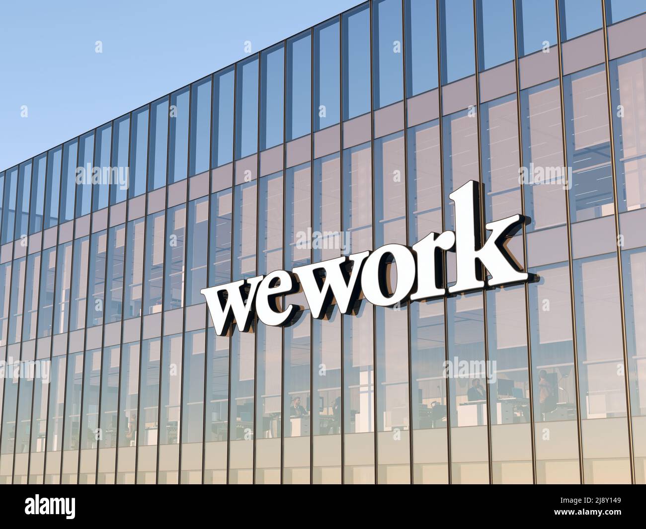 New York, NY, USA. May 2, 2022. Editorial Use Only, 3D CGI. WeWork ...