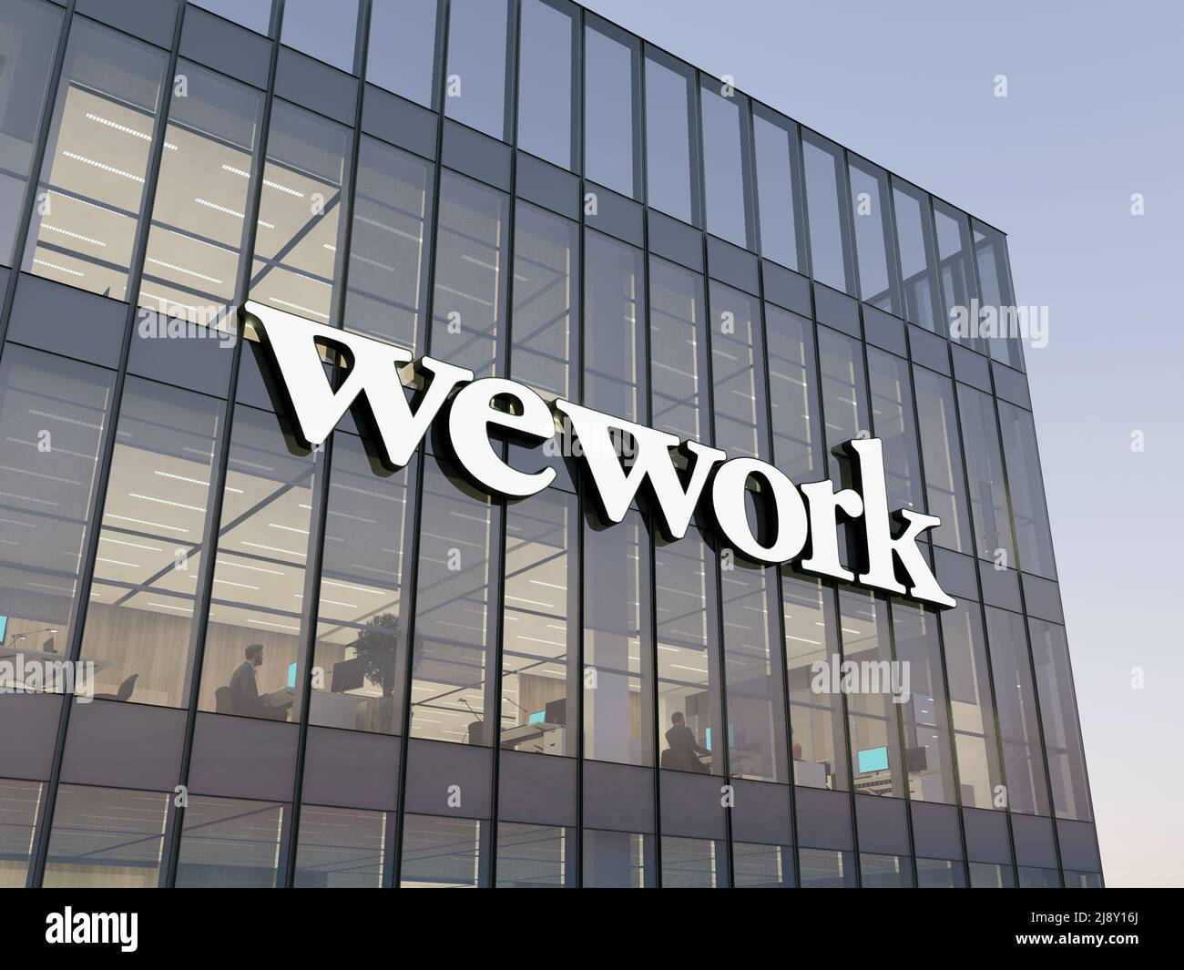New York, NY, USA. May 2, 2022. Editorial Use Only, 3D CGI. WeWork ...