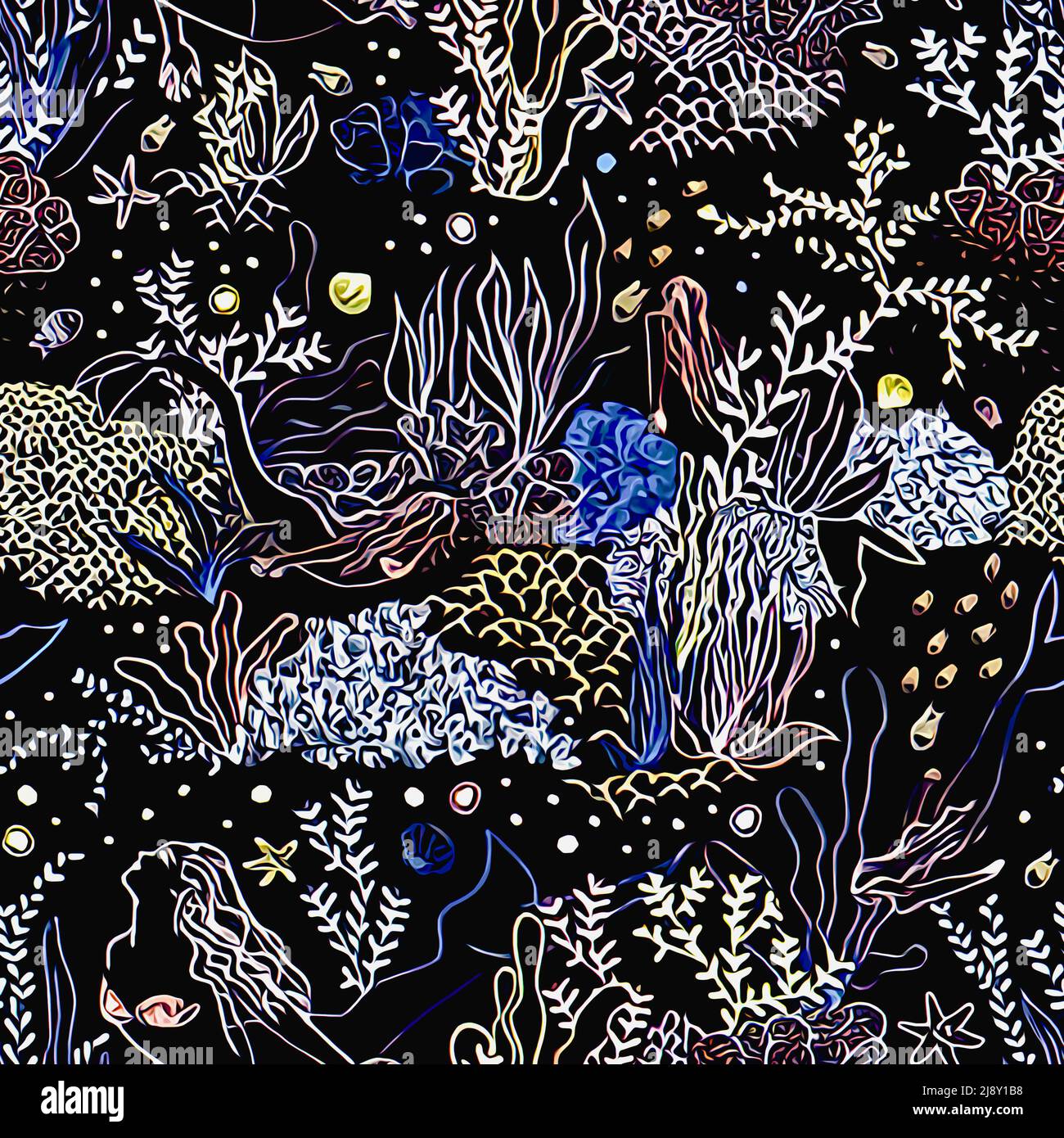 Textile and wallpaper patterns. A printable digital illustration work ...