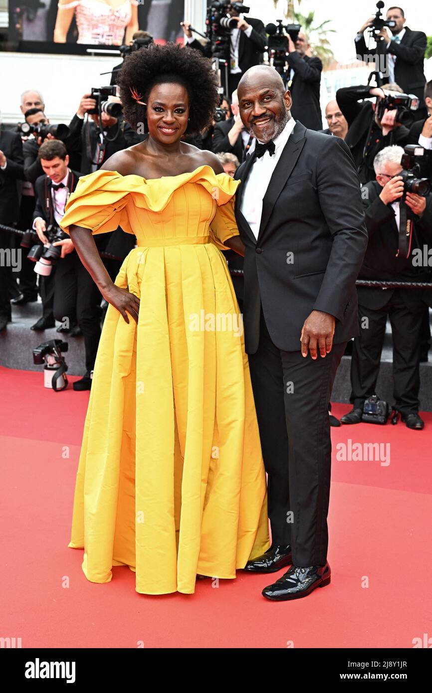 Viola Davis and Julius Tennon attend the screening of Top Gun: Maverick ...