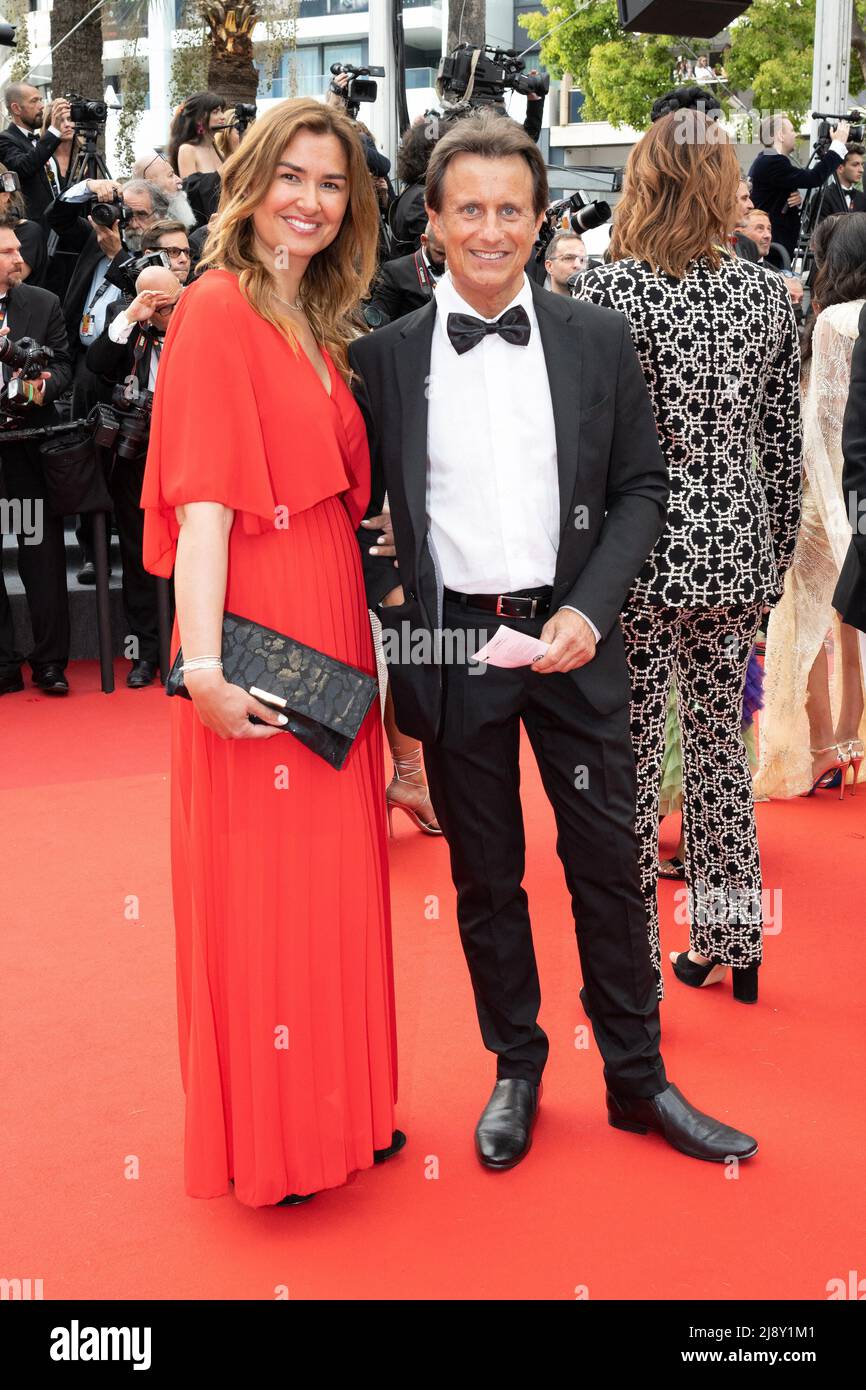 Vincent Perrot and Virginie Perrot attend the screening of Top Gun ...