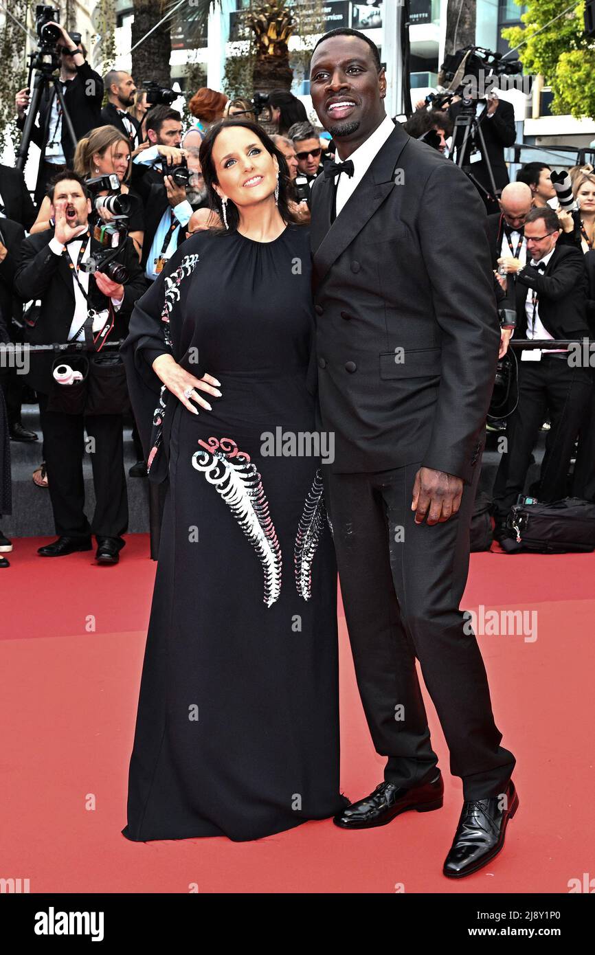 Helene Sy and Omar Sy attend the screening of Top Gun: Maverick during ...