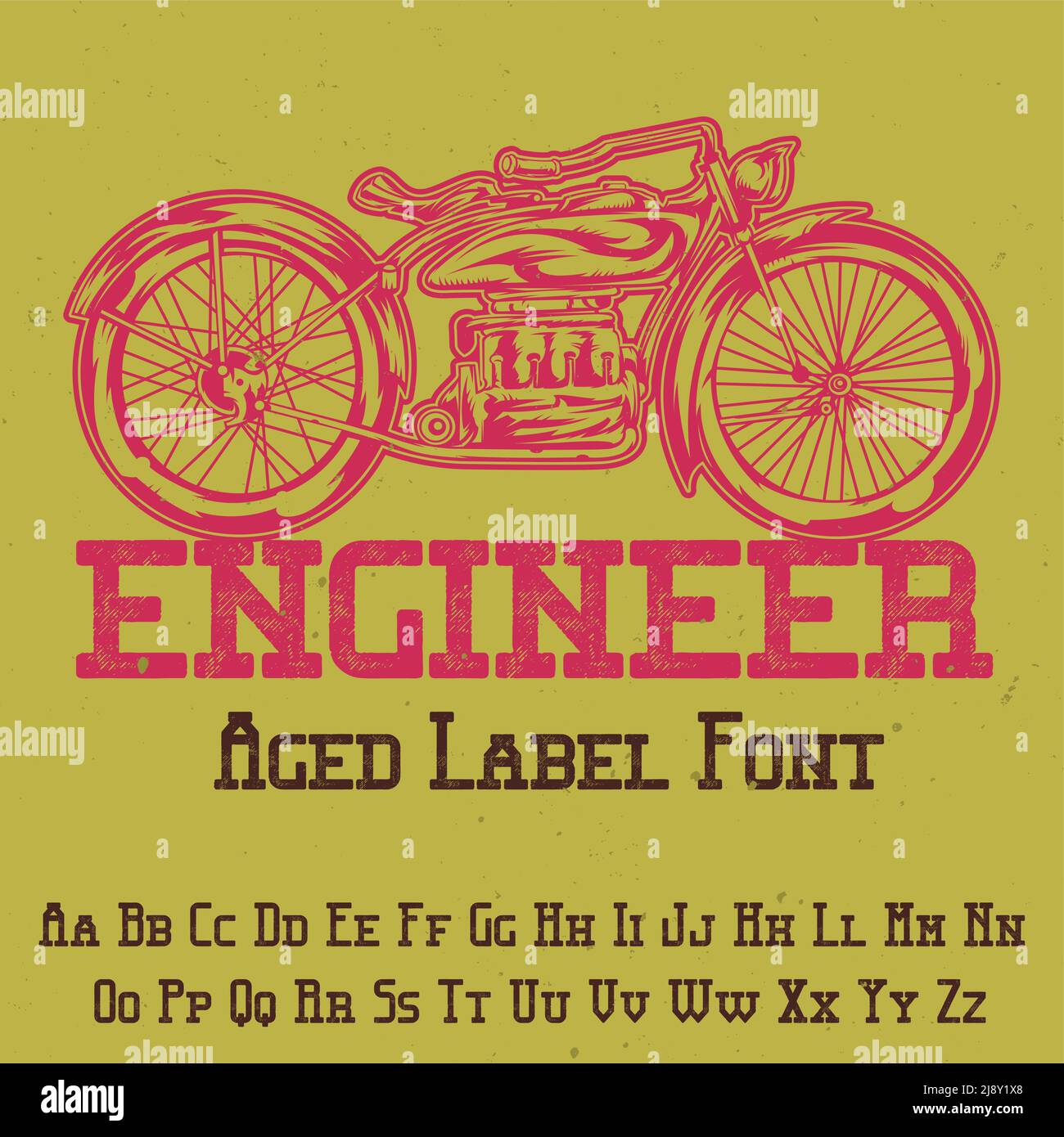 Original label typeface named '"Engineer". Good to use in any label ...