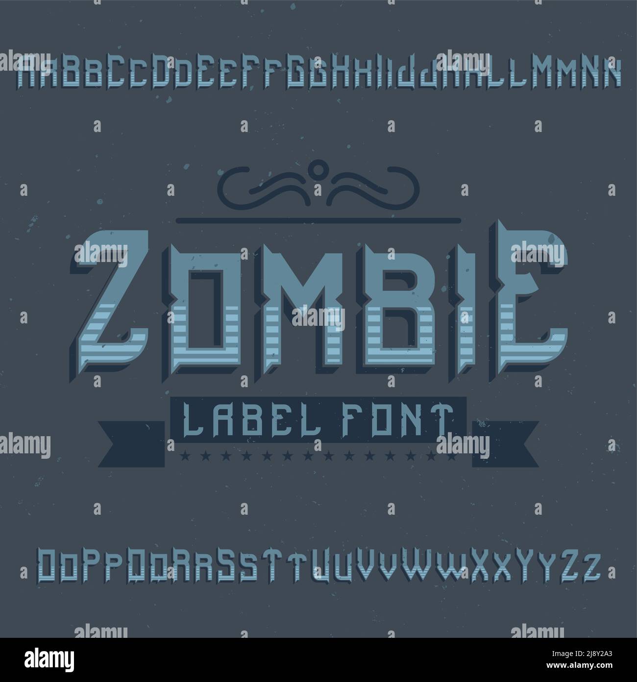 Original label typeface named '"Zombie". Good to use in any label ...