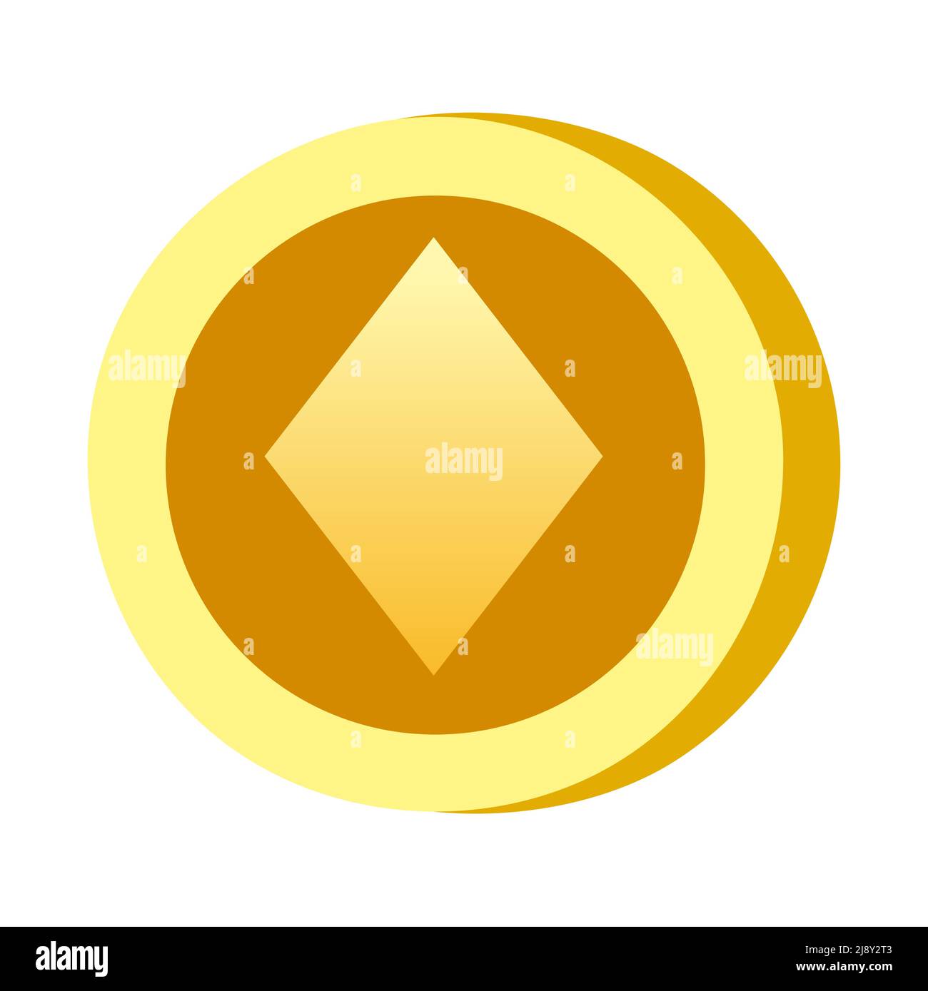 Icon Diamond shape. Gambling symbol, object. Vector illustration ...
