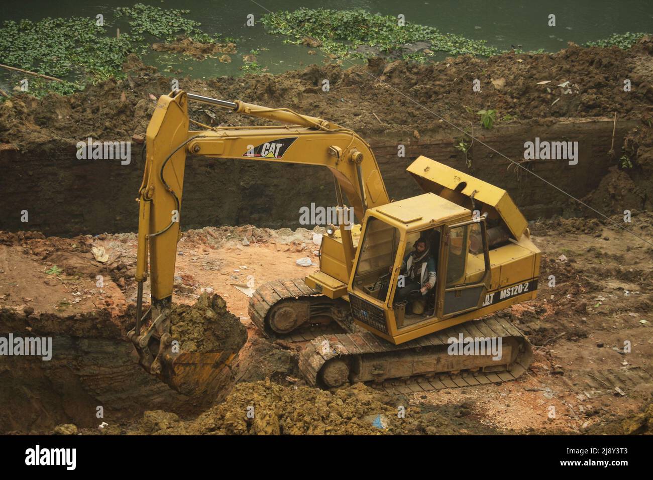 09-Dec-2020, Dhaka, Bangladesh.Construction work is going on with the ...
