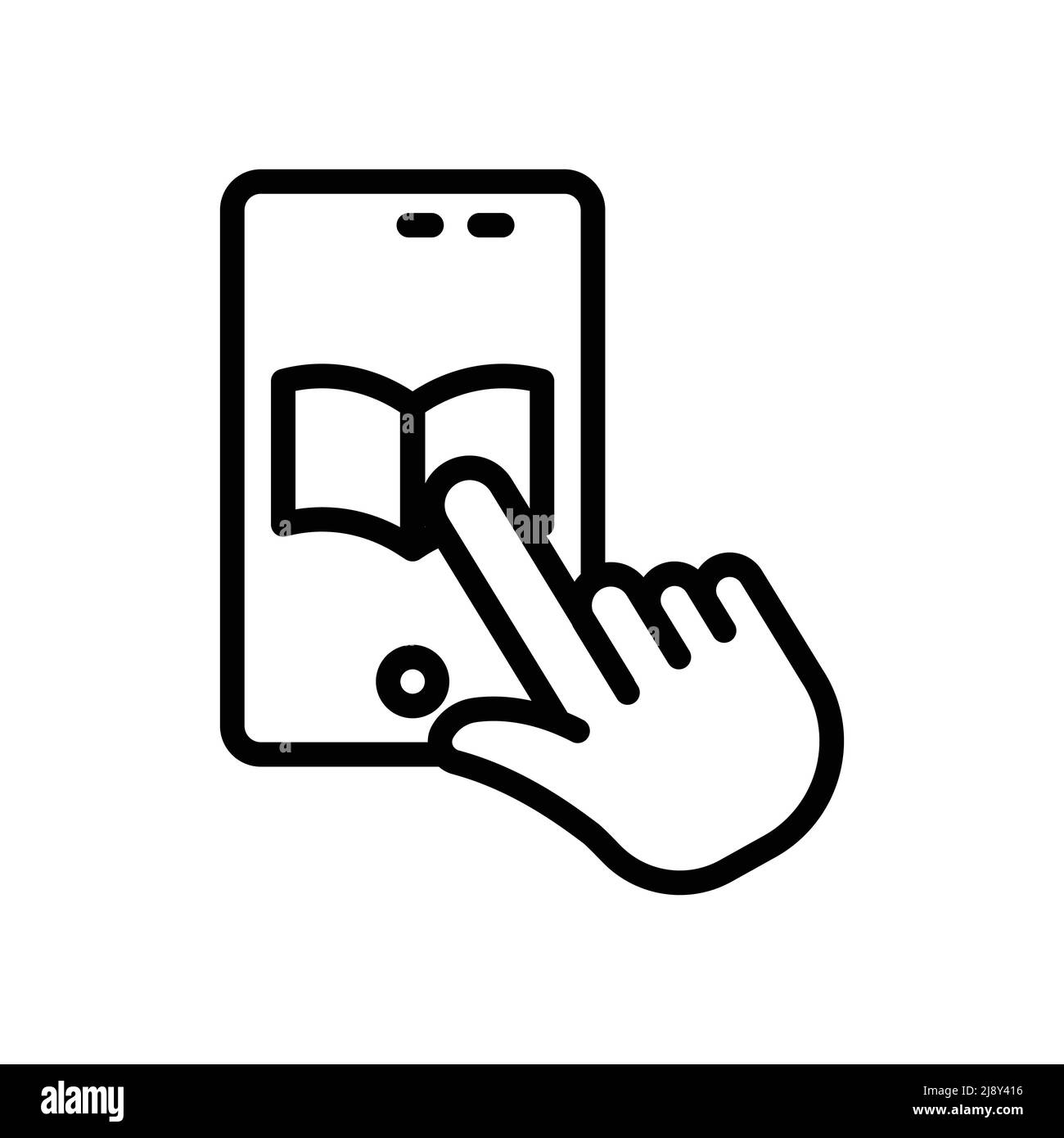 Touch screen phone graph Black and White Stock Photos & Images - Alamy