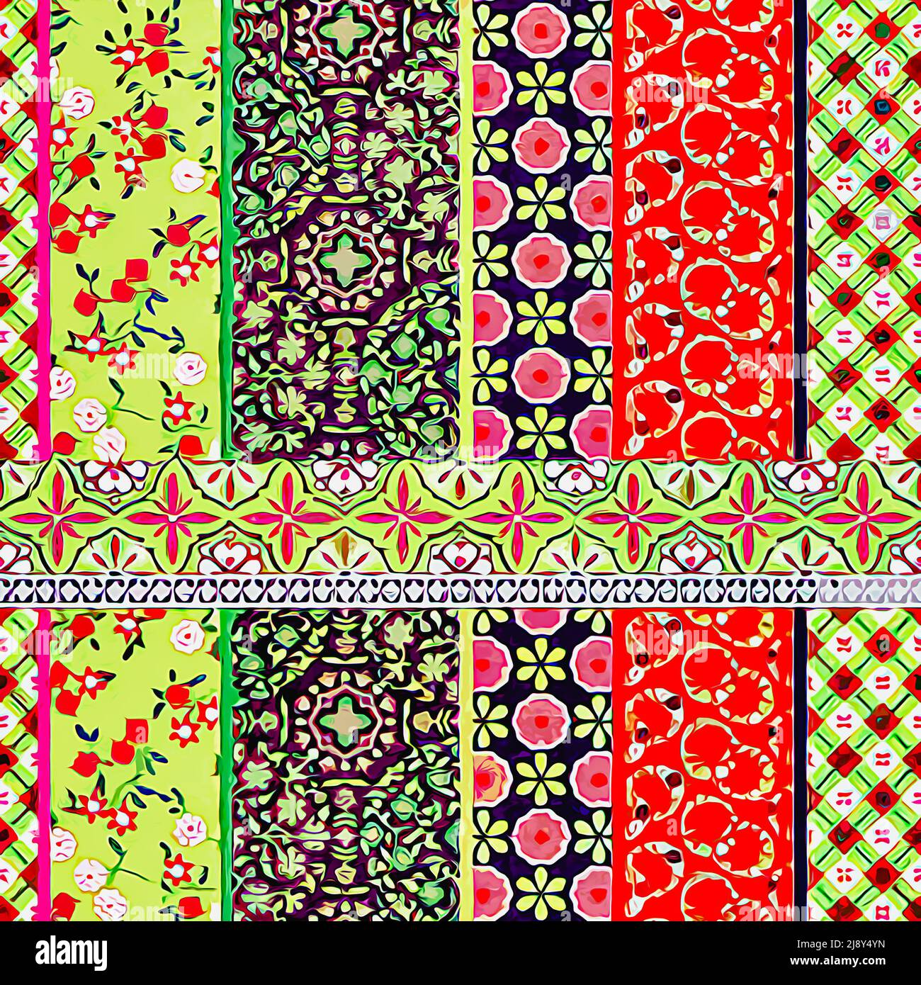 Textile and wallpaper patterns. A printable digital illustration work ...