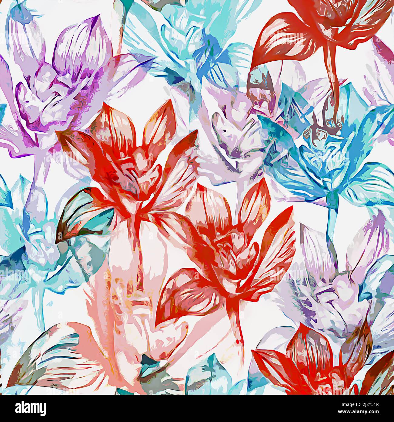 Textile and wallpaper patterns. A printable digital illustration work ...