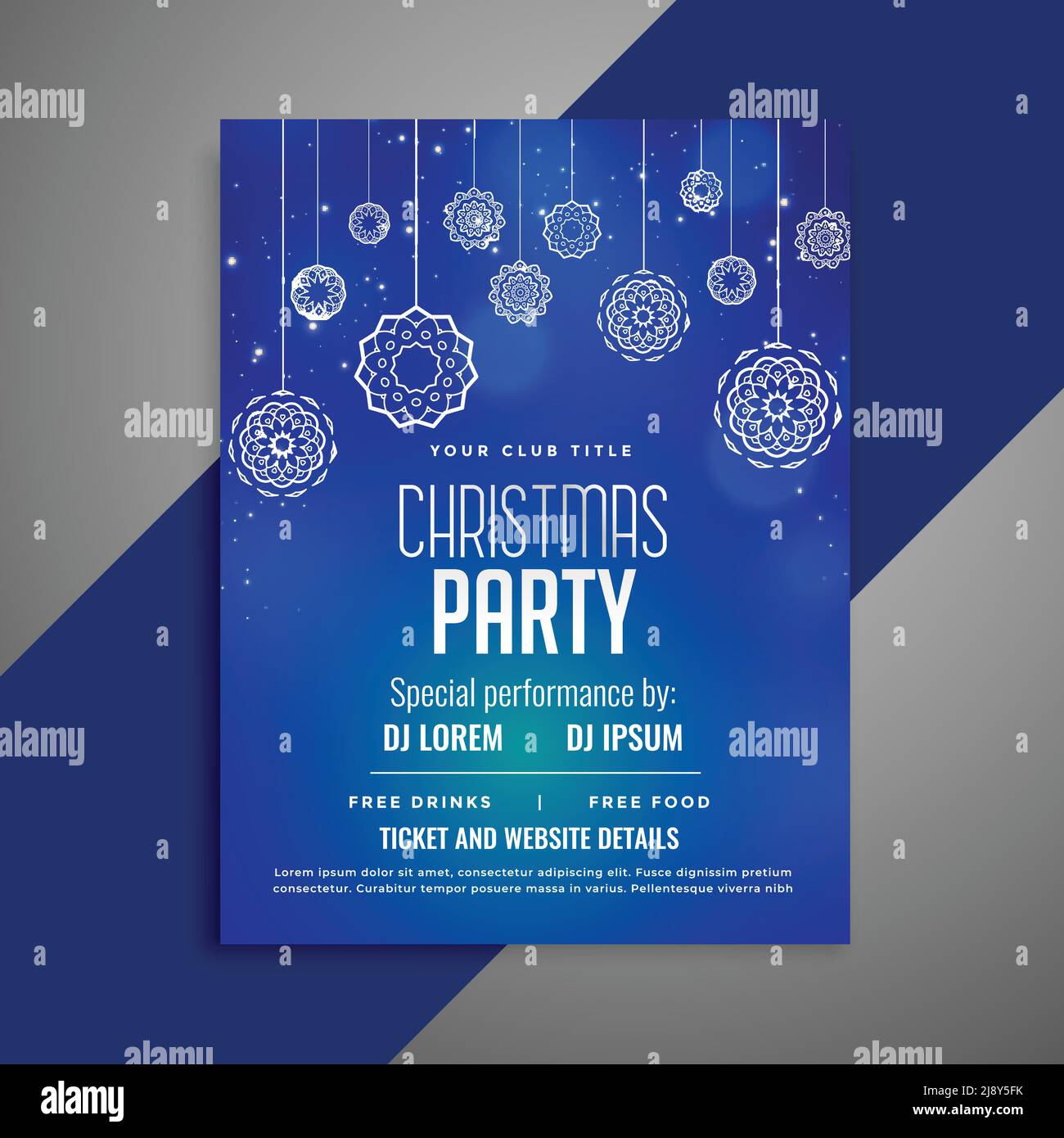 Music party flyer template in Stock Vector Images - Alamy