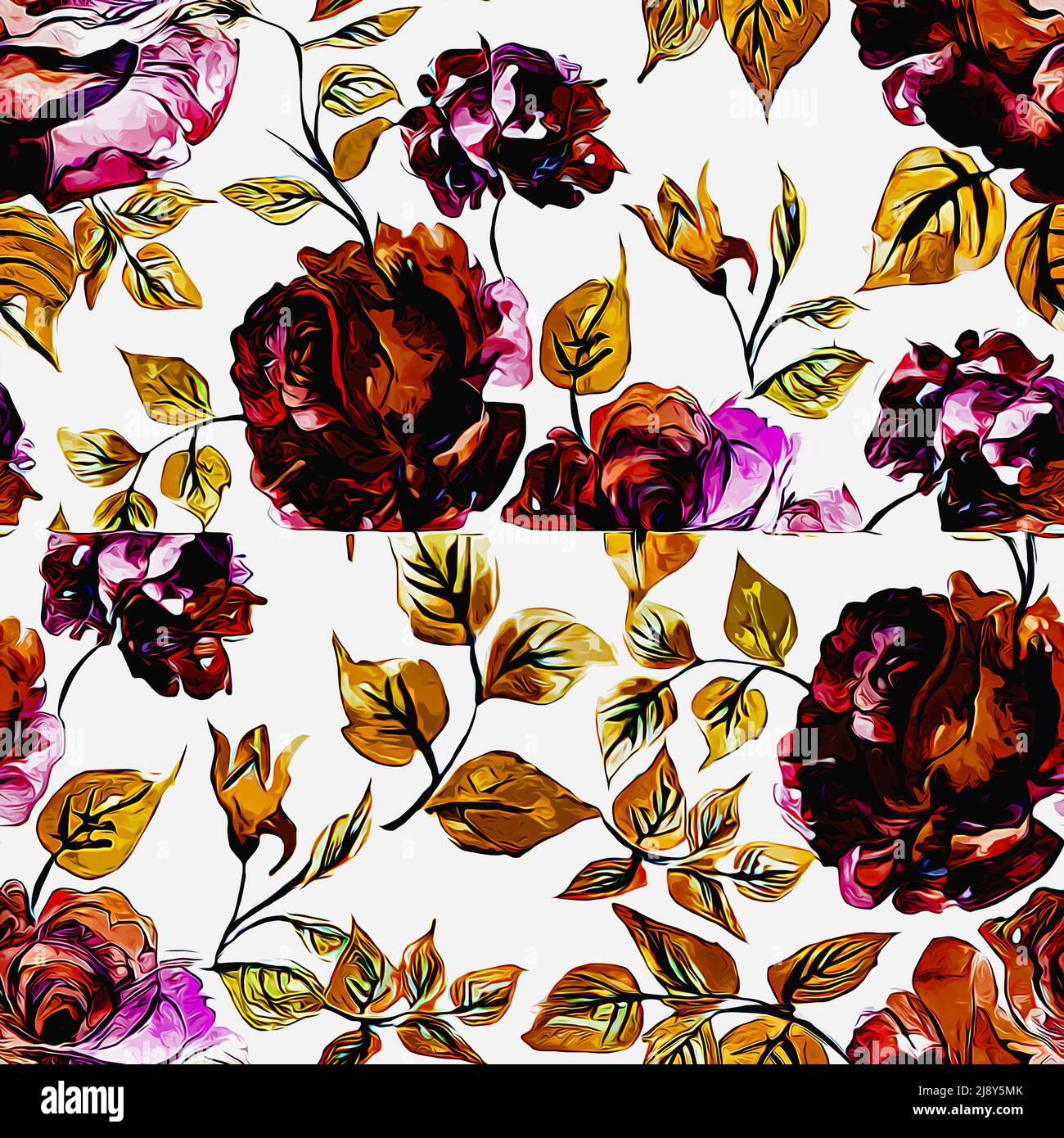 Textile and wallpaper patterns. A printable digital illustration work ...