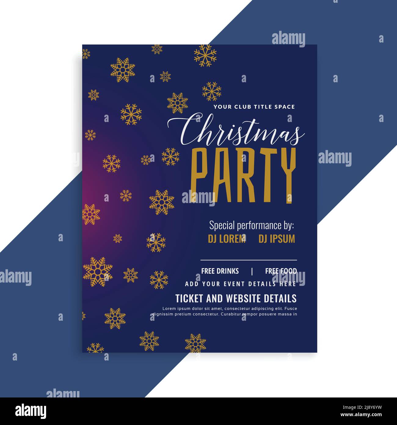 Snowflakes flyer hi-res stock photography and images - Alamy