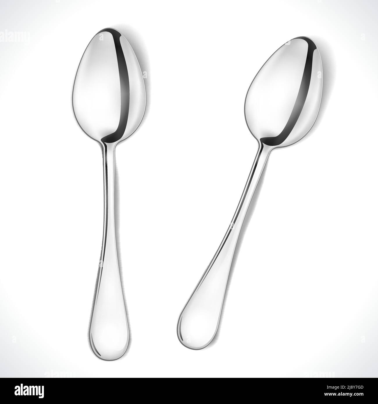 Silver spoon handle Stock Vector Images - Alamy