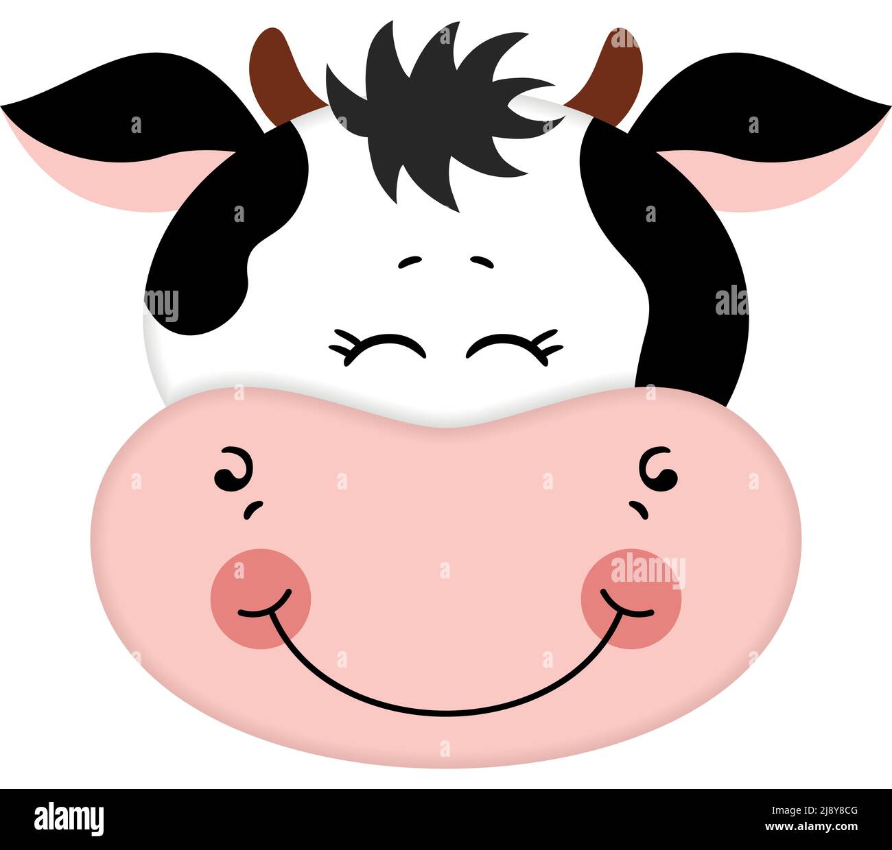 Cute face of happy cow Stock Photo - Alamy