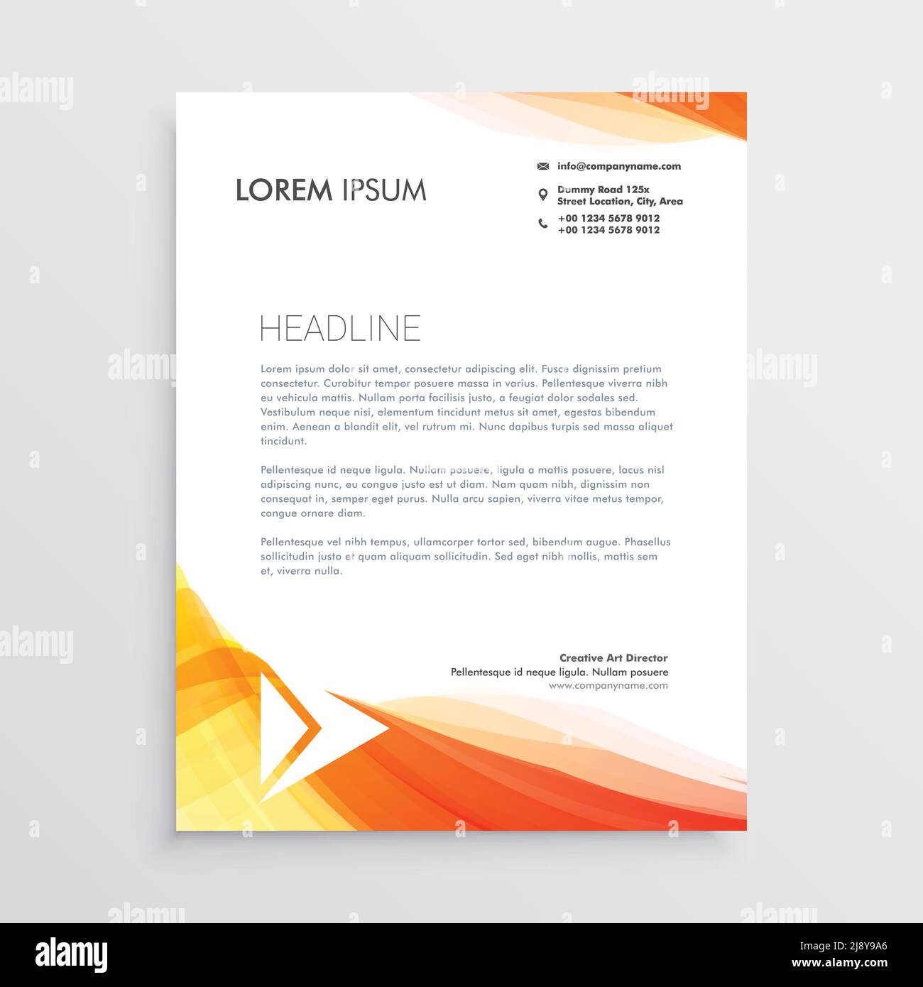 modern creative letterhead design template vector Stock Vector Image ...