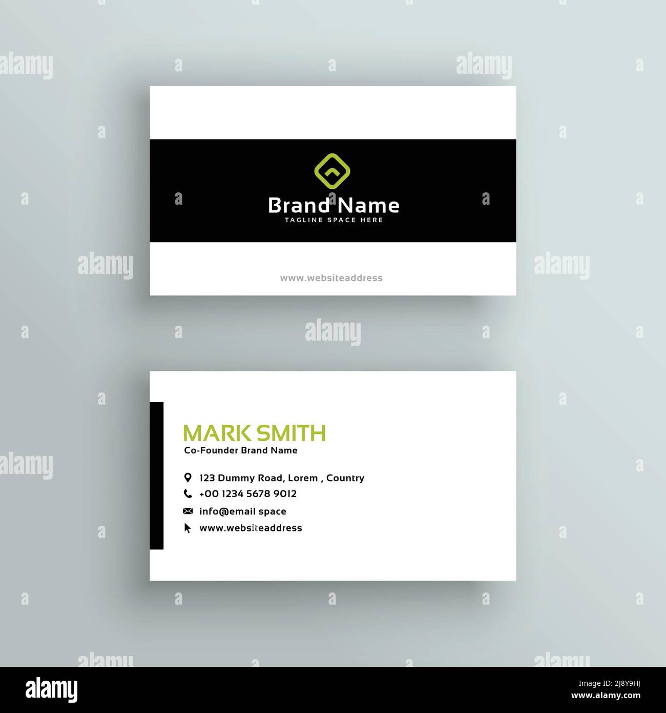 Modern business card template hi-res stock photography and images - Alamy