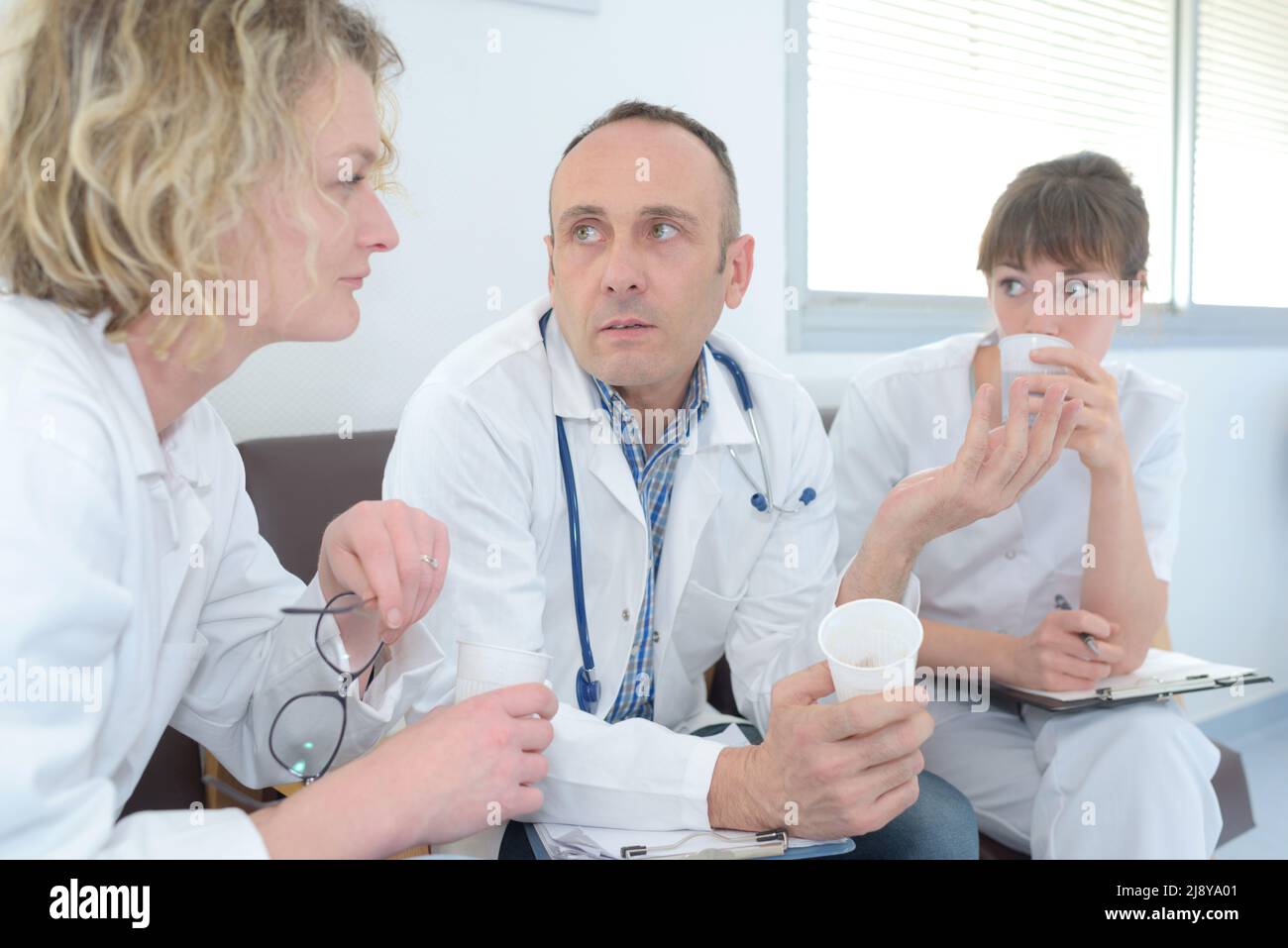 medical staff having a break Stock Photo - Alamy