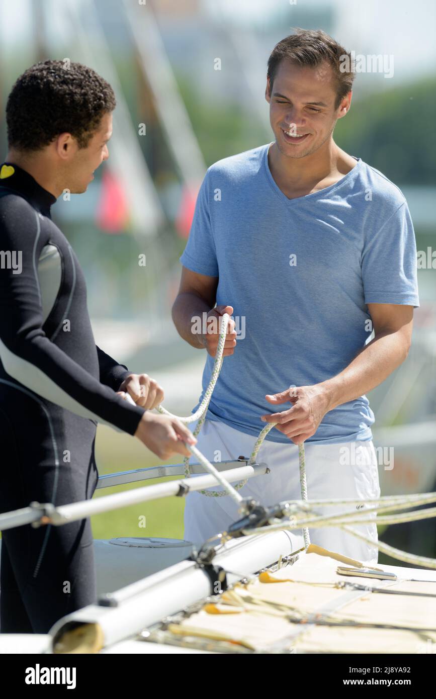 Team sport sailors training hi-res stock photography and images - Alamy