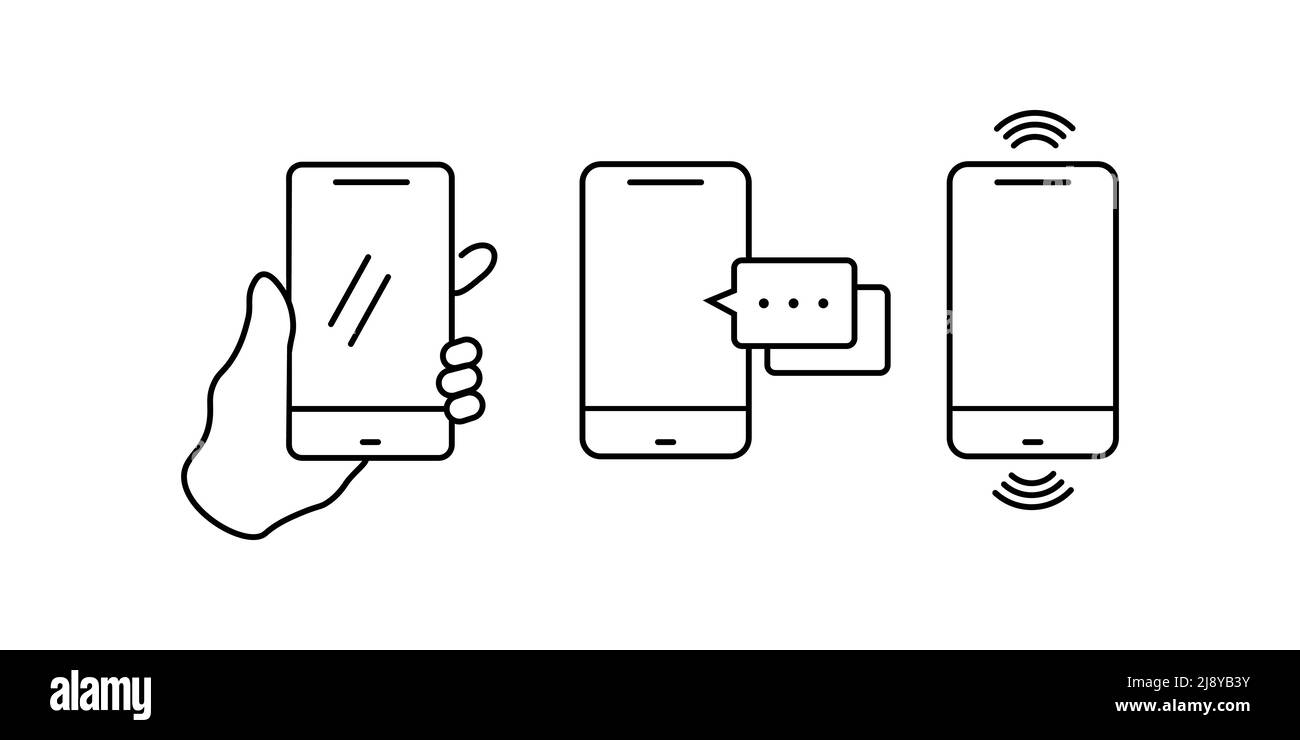 Mobile applications white flat Cut Out Stock Images & Pictures - Alamy