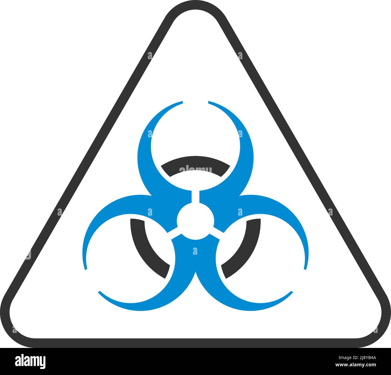 Icon Of Biohazard. Editable Bold Outline With Color Fill Design. Vector ...