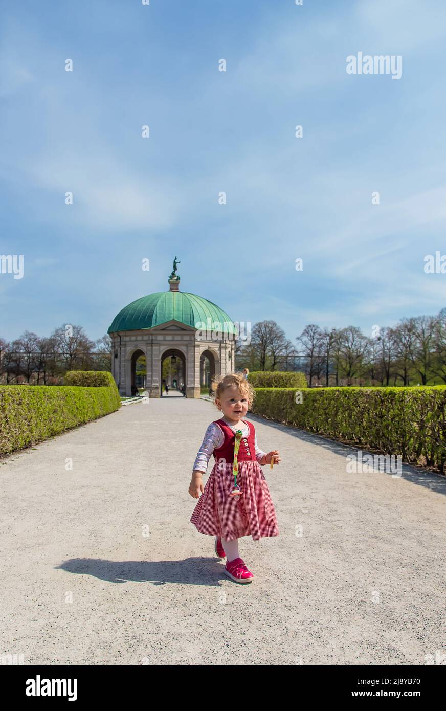 Children in Munich, Germany in national costumes. Selective focus Stock ...