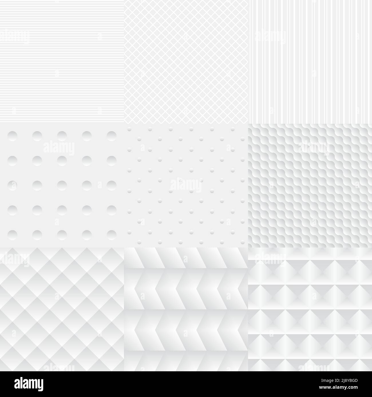 Seamless simple vector White Textures Set backgrounds Stock Vector ...