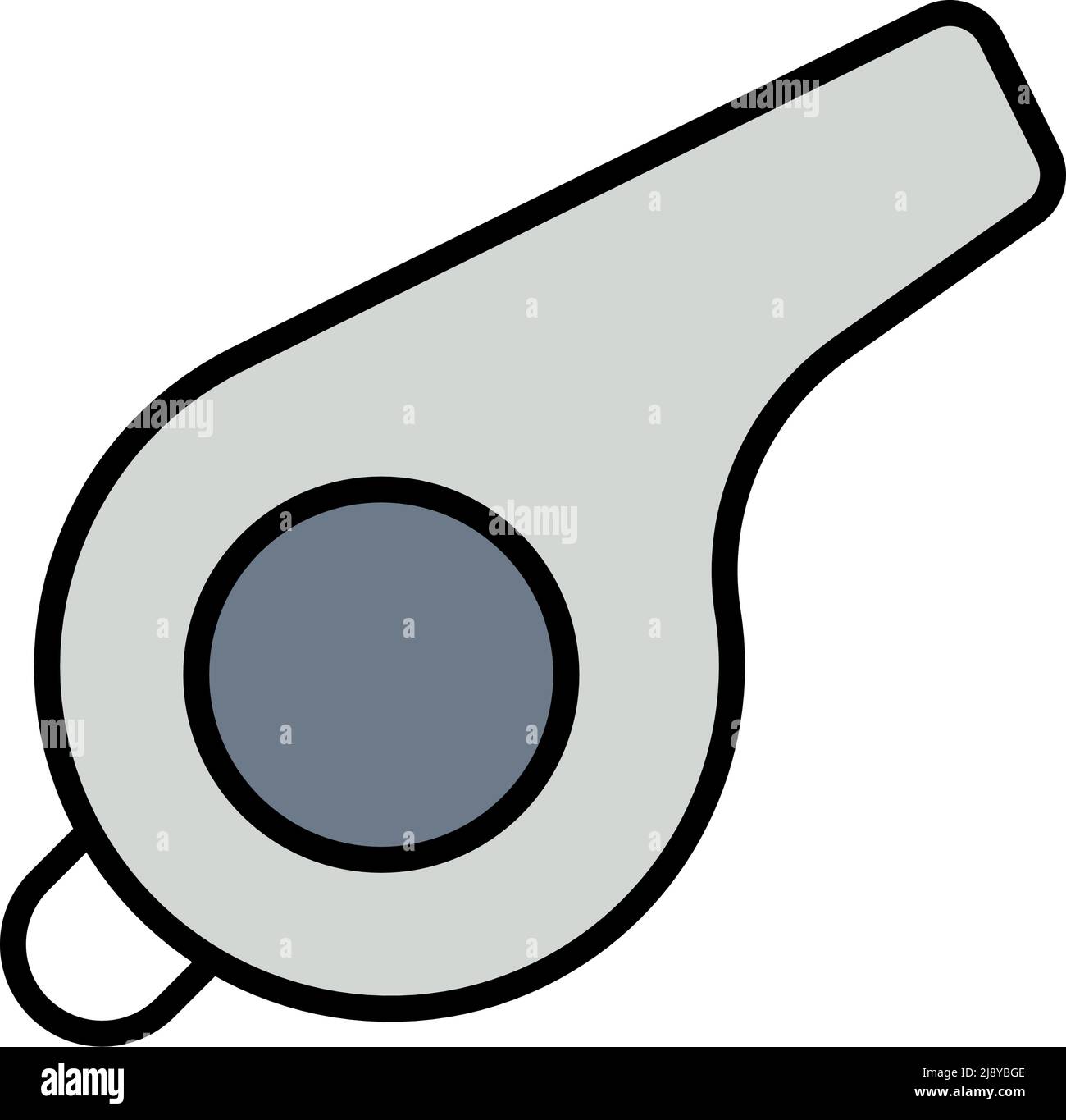 Whistle Icon. Editable Bold Outline With Color Fill Design. Vector ...