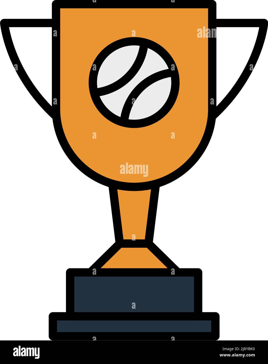 Baseball Cup Icon. Editable Bold Outline With Color Fill Design. Vector ...