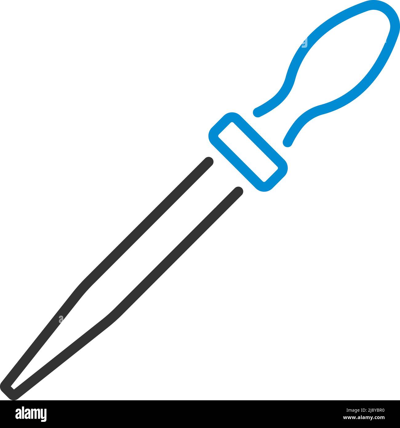 Icon Of Chemistry Dropper. Editable Bold Outline With Color Fill Design ...