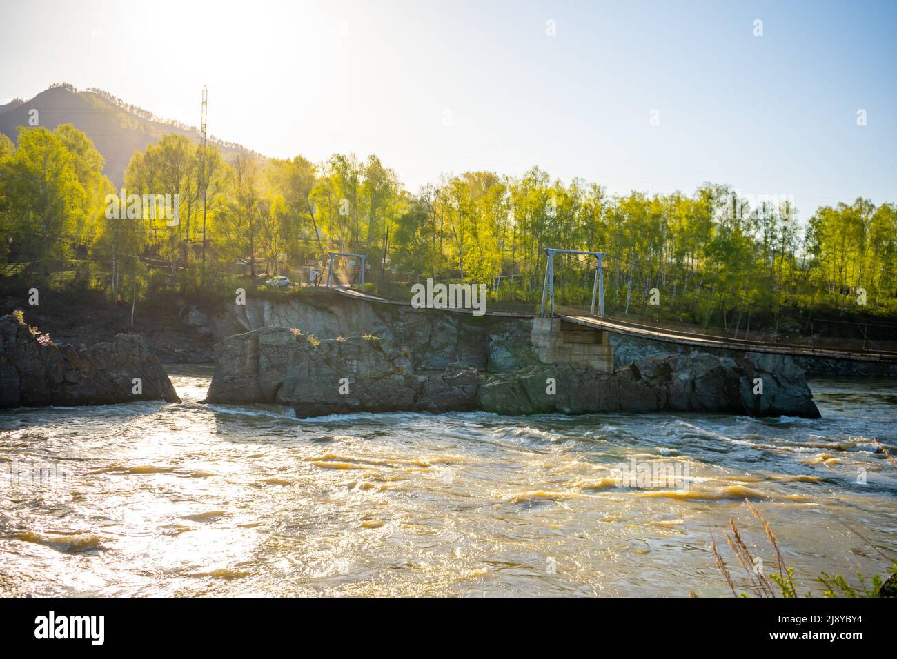 Remarkable natural objects - dragon teeth - in Katun river of Altai ...