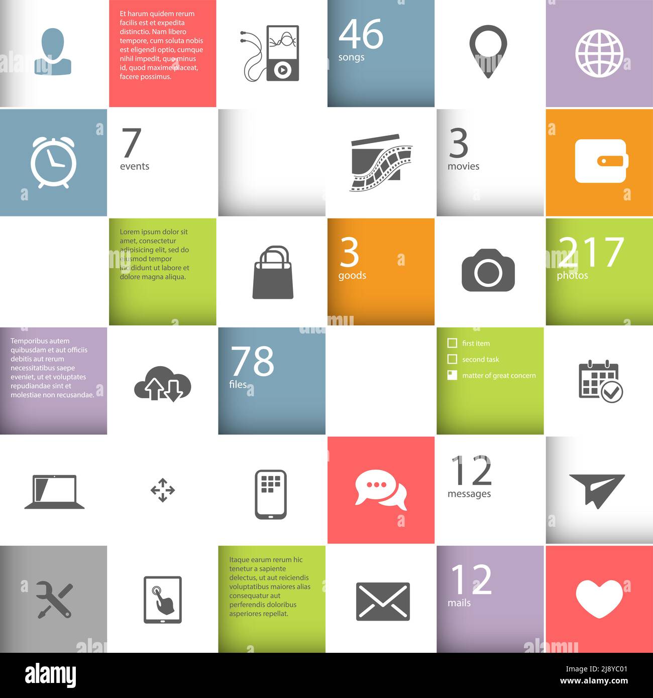 Infographic squares template with place for your content Stock Vector ...