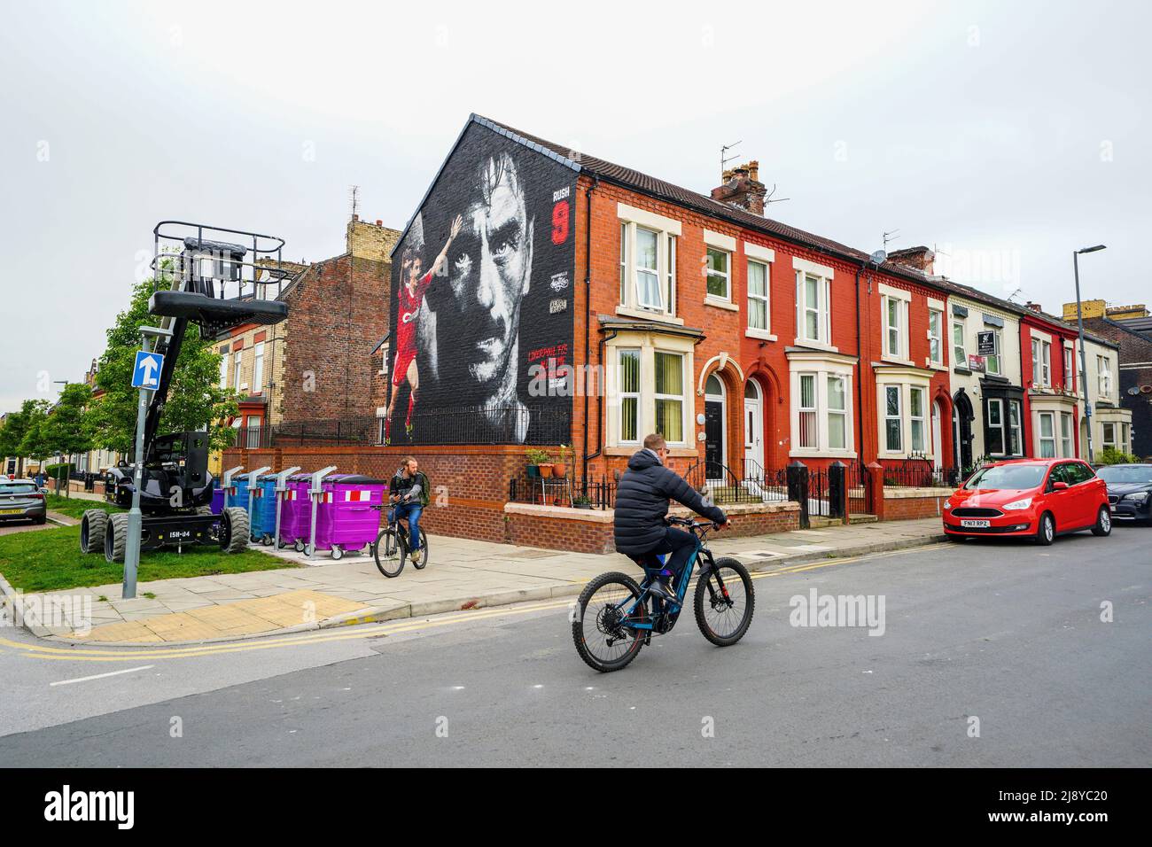 A mural of former Liverpool player Ian Rush, created by MurWalls is ...