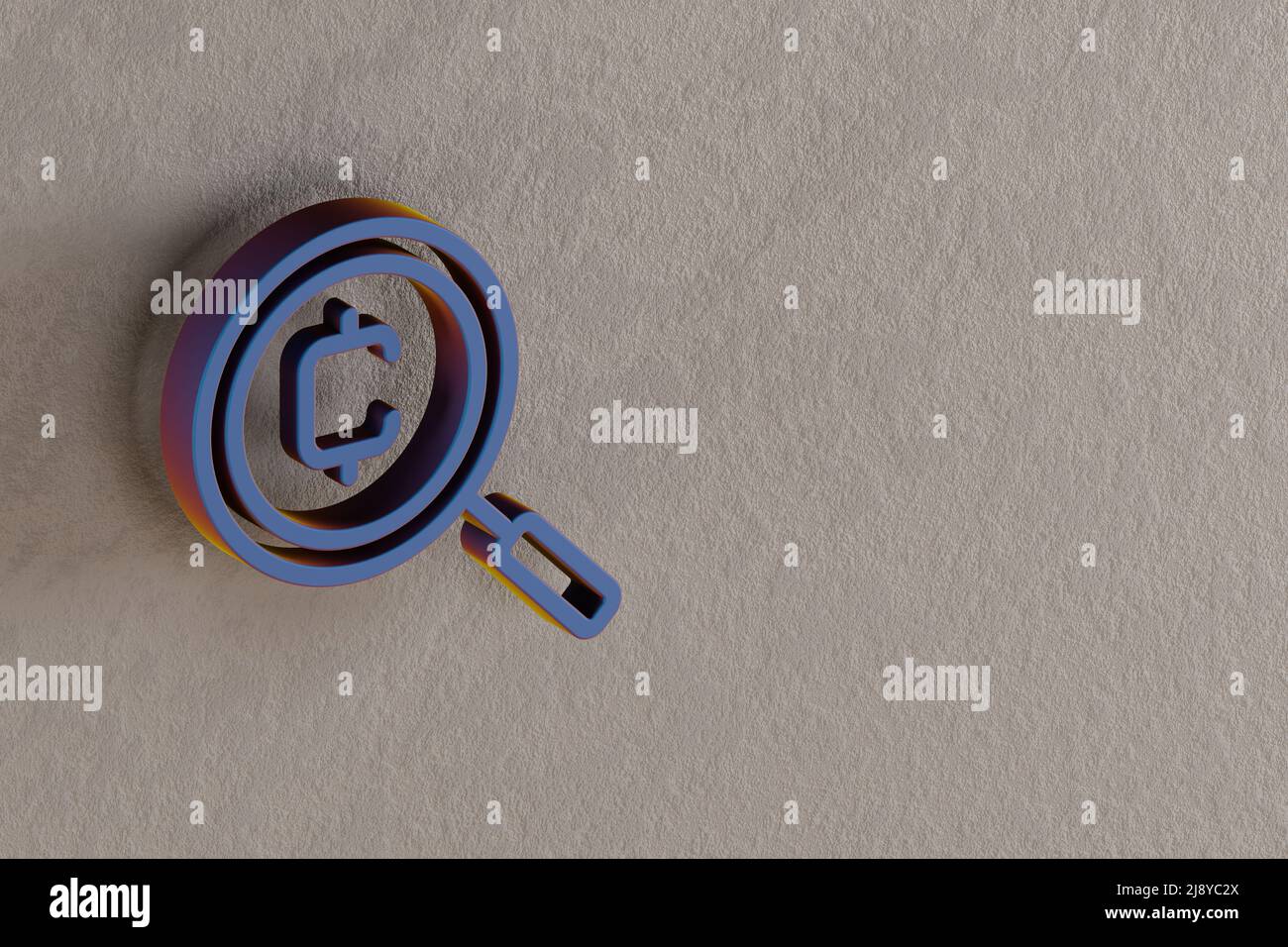 Beautiful abstract illustrations blue Cryptocurrency Coin Search symbol ...