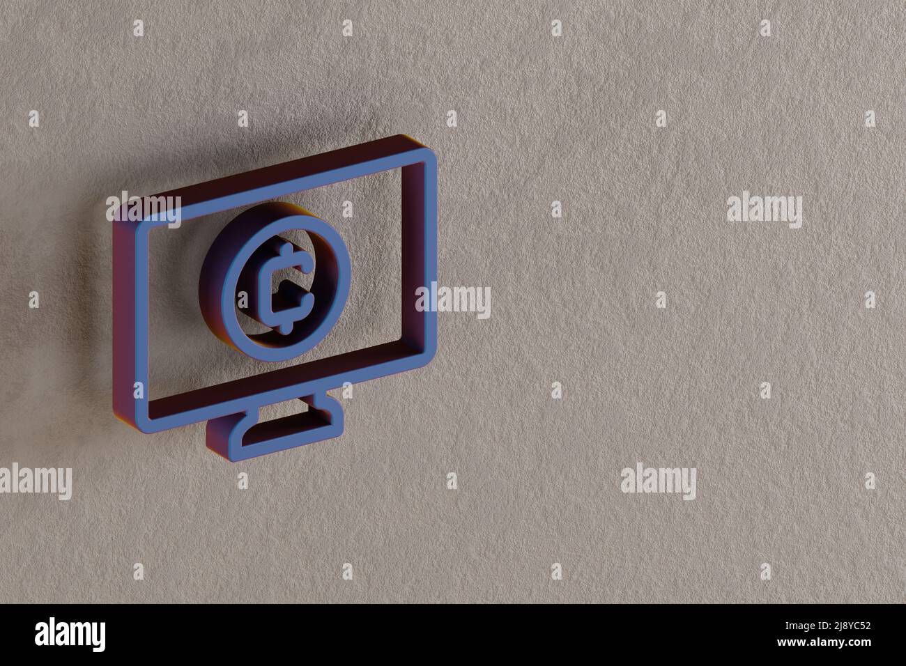 Beautiful abstract illustrations blue Cryptocurrency Token symbol icons ...