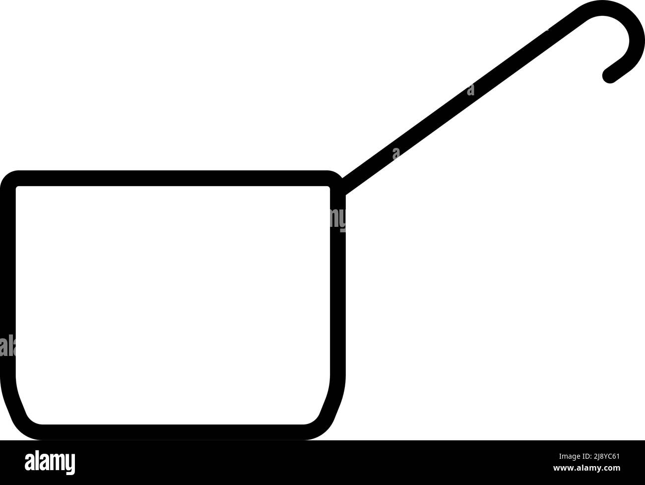 Kitchen Pan Icon. Bold outline design with editable stroke width ...